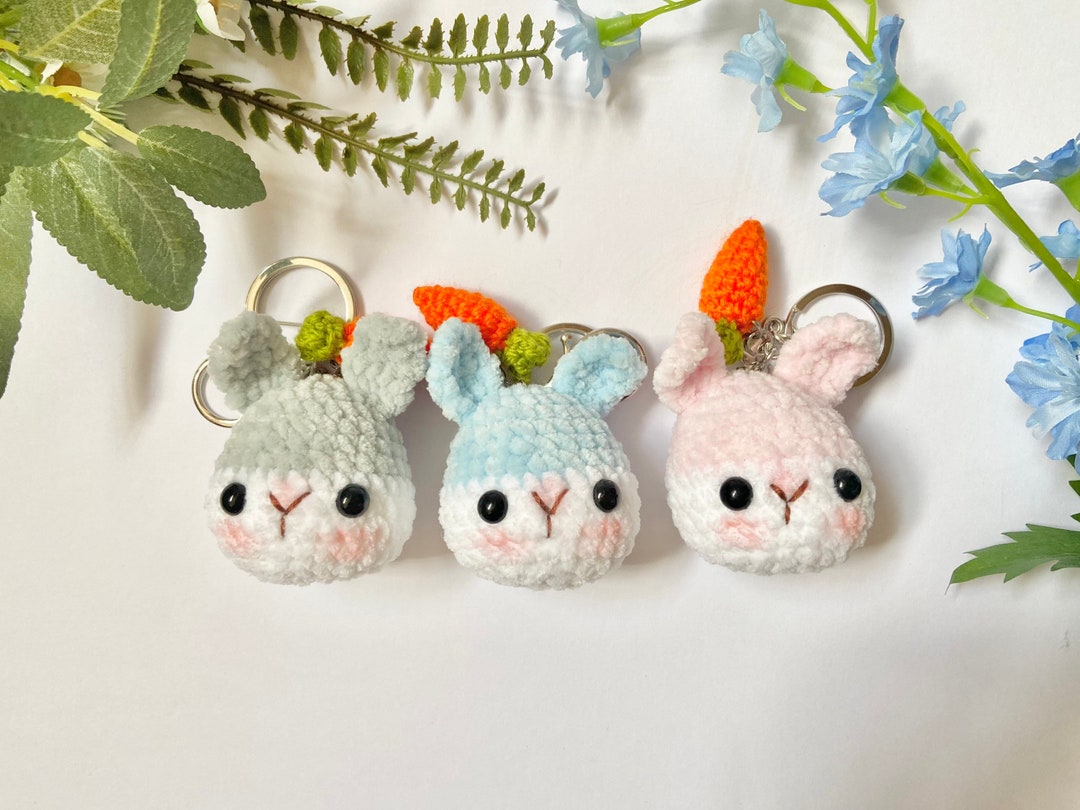 Crochet Handmade Keychain Rabbit With Carrot, Crochet Gift - Etsy UK