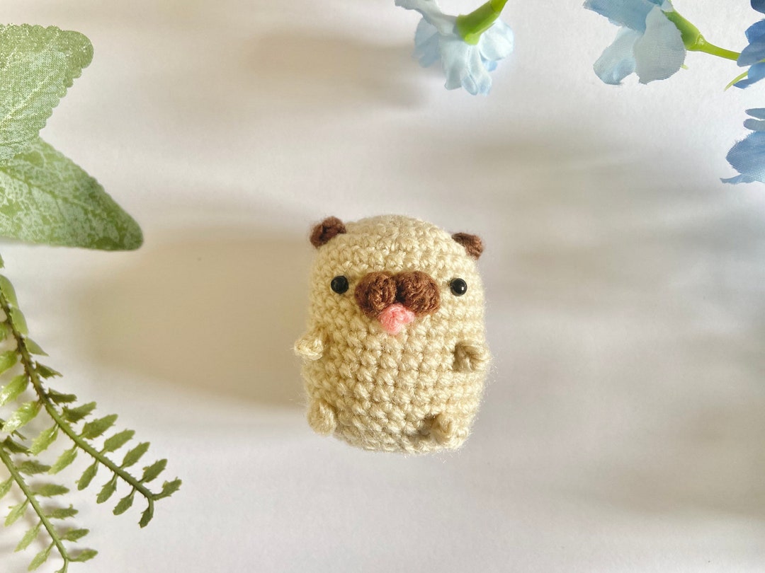 Crochet Potato Pug, Crochet Pug, Crochet Dog, Crochet Animal, Amigurumi ...