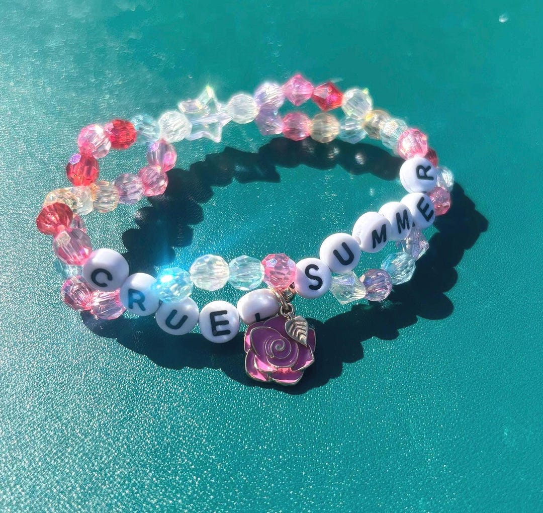 Pop Star Inspired Colorful Eras Summer Friendship Bracelet With Rose ...