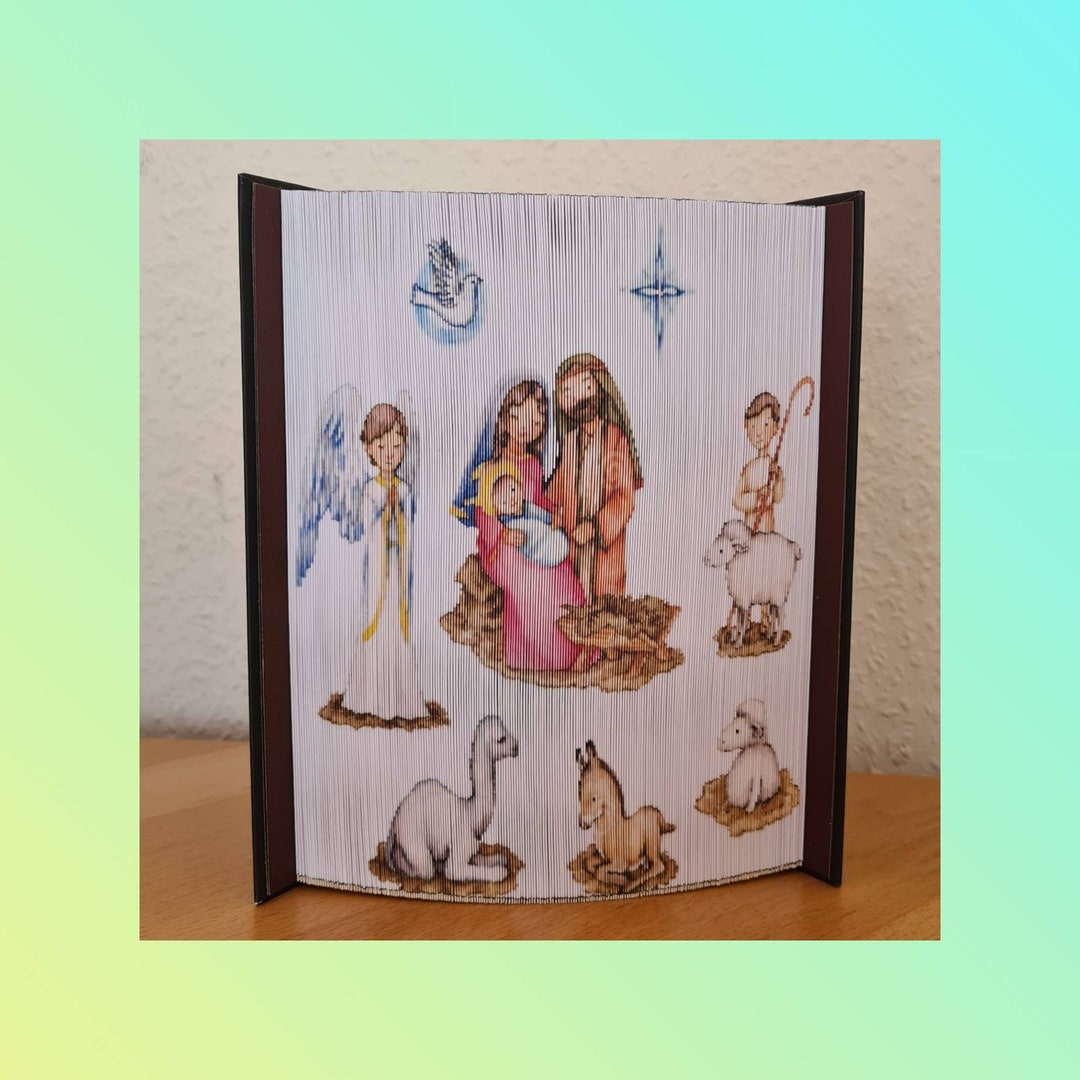 Libro plegable arte belén Navidad - Etsy España