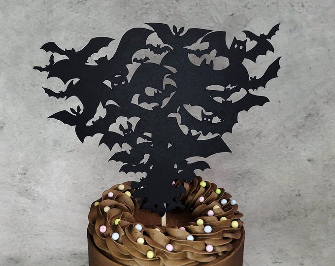 Black Bats Cake Topper for Birthday, Halloween, Wedding - Etsy