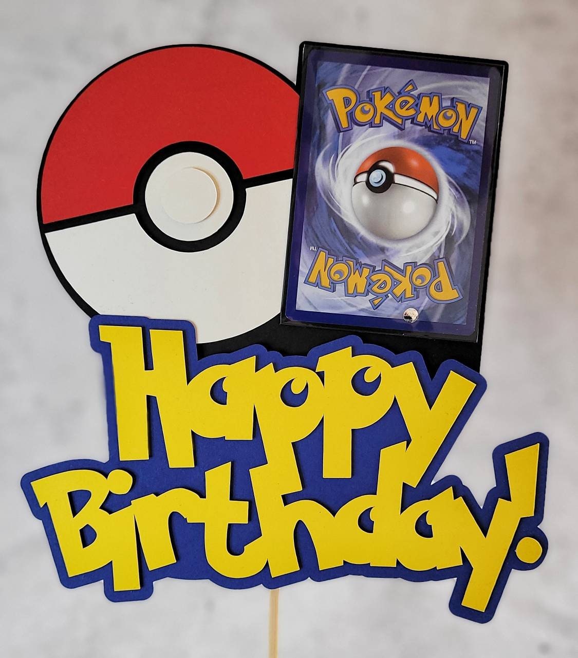 Pokémon Birthday Cake Topper With Real Bulbasaur - Etsy UK