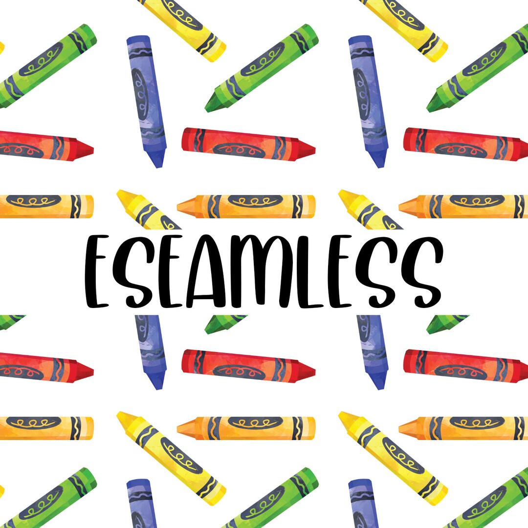Back to School Crayons Seamless Digital Download - Etsy