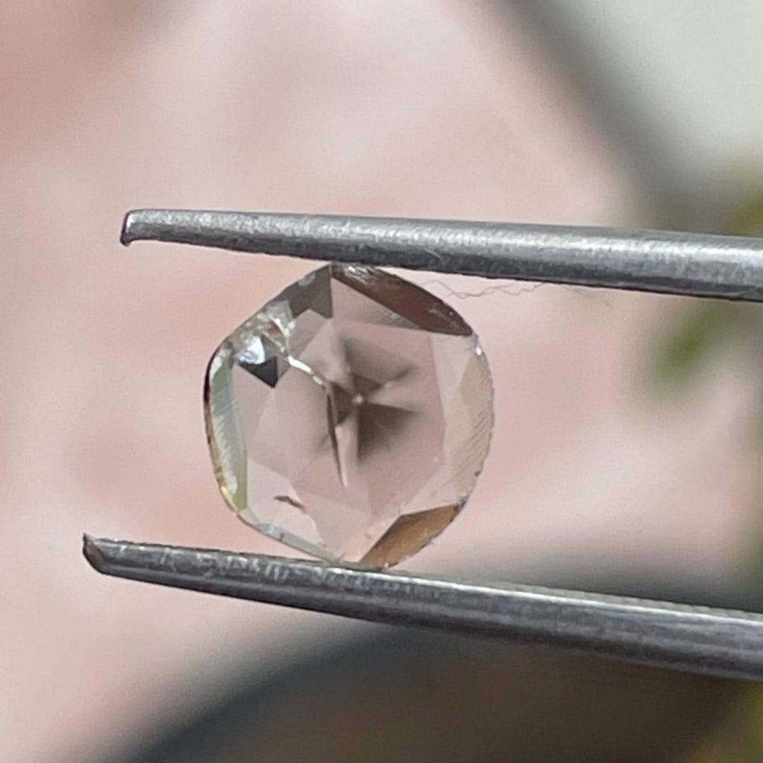 0.28 CT | Trapiche Diamond Slice | Natural Salt and Pepper Slice ...