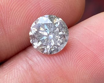 2.57 CT | 8.0 × 5.9 MM | Natural Loose Round Brilliant Cut Diamond ...