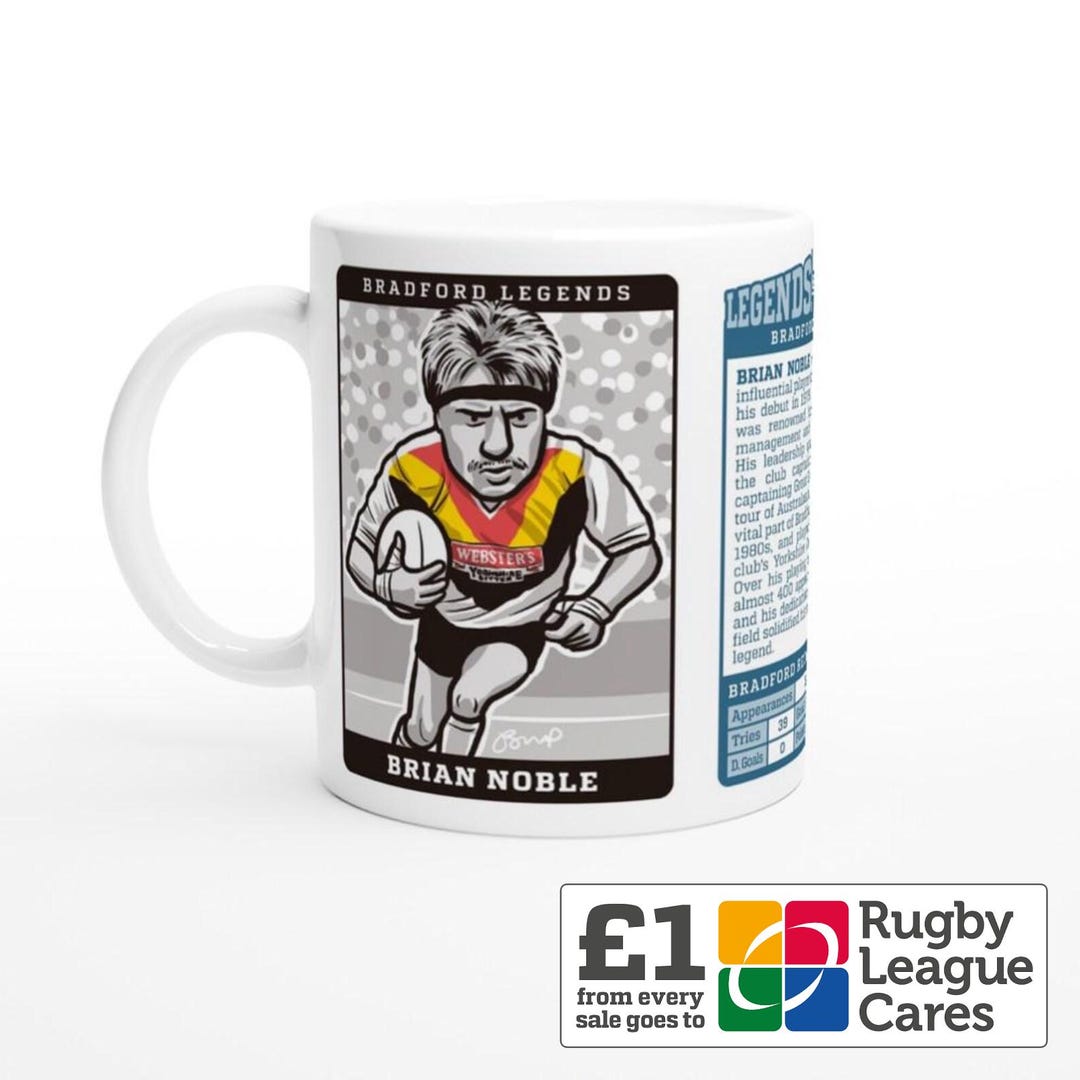 Brian Noble Bradford Rugby League Legend 11oz Ceramic Mug - Etsy