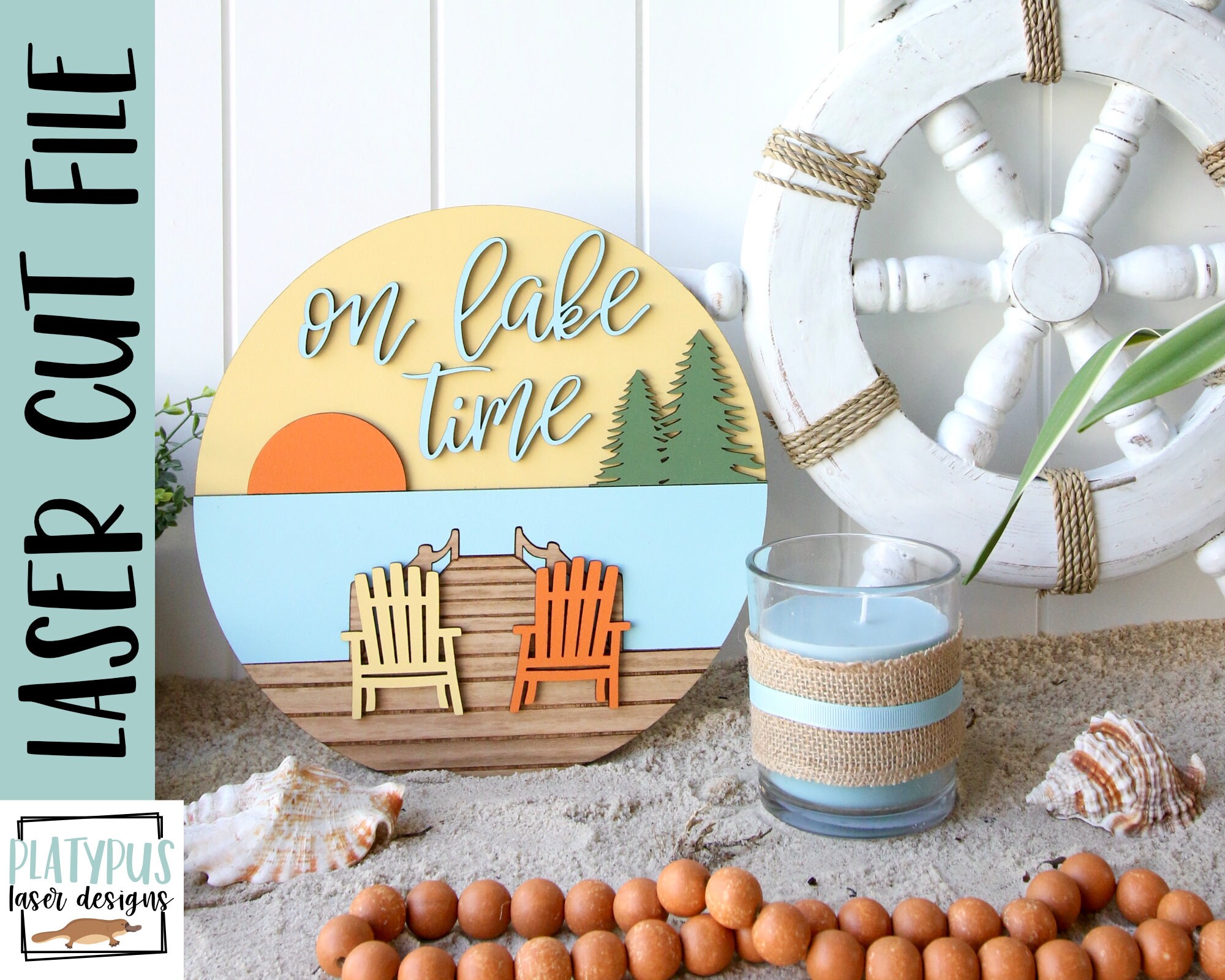 Lake Sign Lake Time Door Sign SVG Laser File Glowforge File - Etsy Canada