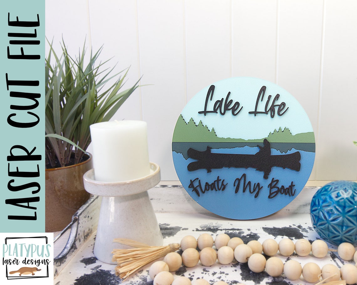 Lake Life Sign Lake Life Door Sign SVG Laser File Glowforge | Etsy Canada