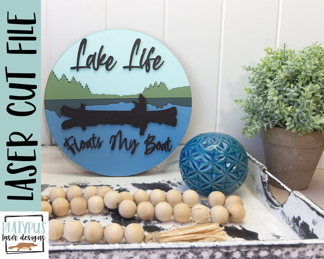 Lake Life Sign Lake Life Door Sign SVG Laser File Glowforge | Etsy Canada