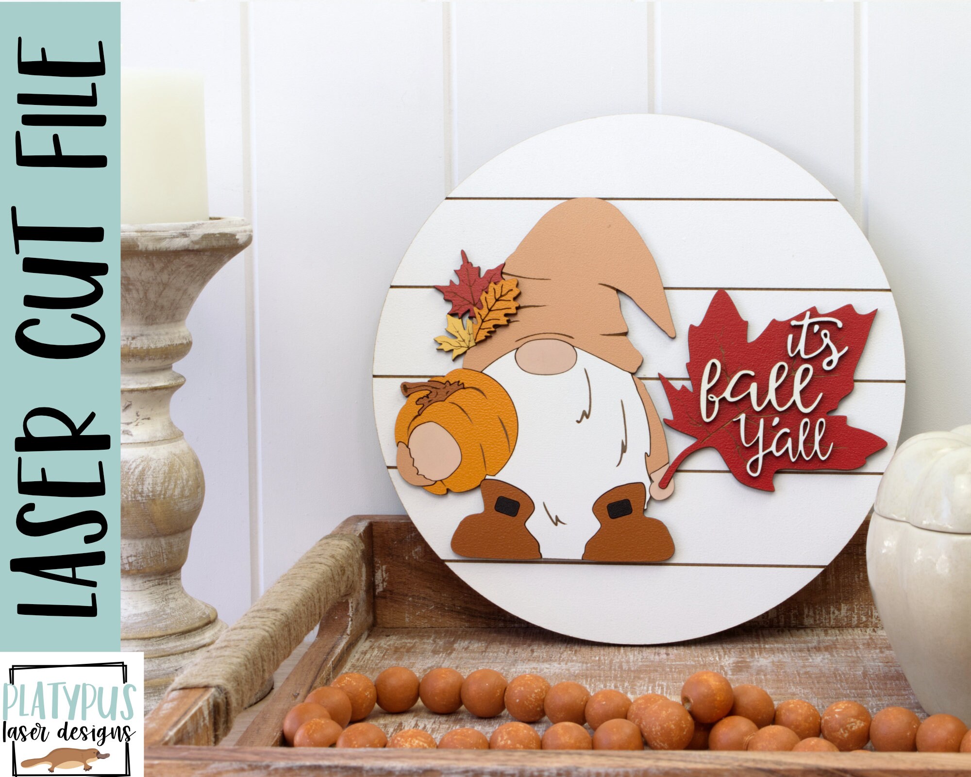 It's Fall Gnome Sign Fall Sign SVG Laser File Glowforge - Etsy Canada