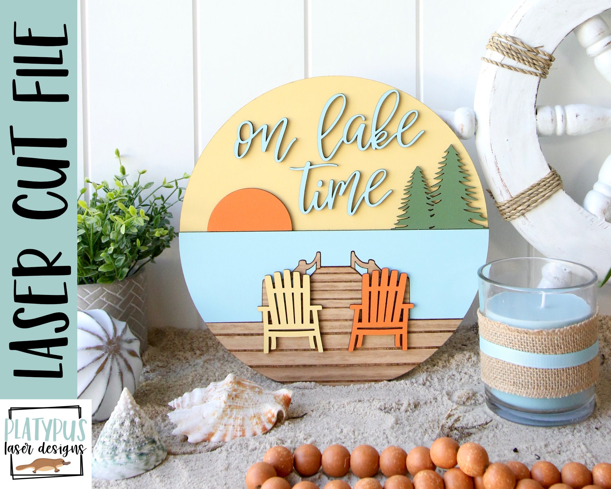 Lake Sign Lake Time Door Sign SVG Laser File Glowforge File - Etsy Canada