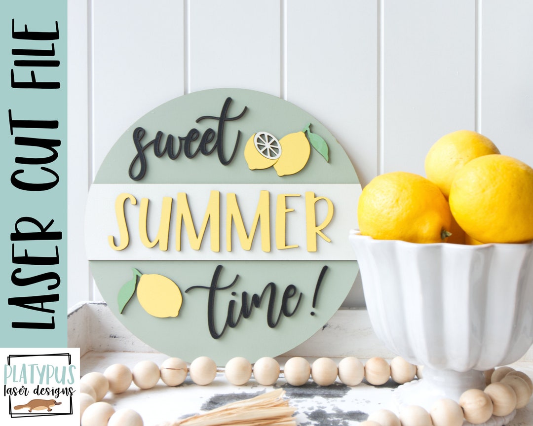 Summer Sign- Welcome Sign SVG Laser File - Glowforge File - Sweet ...