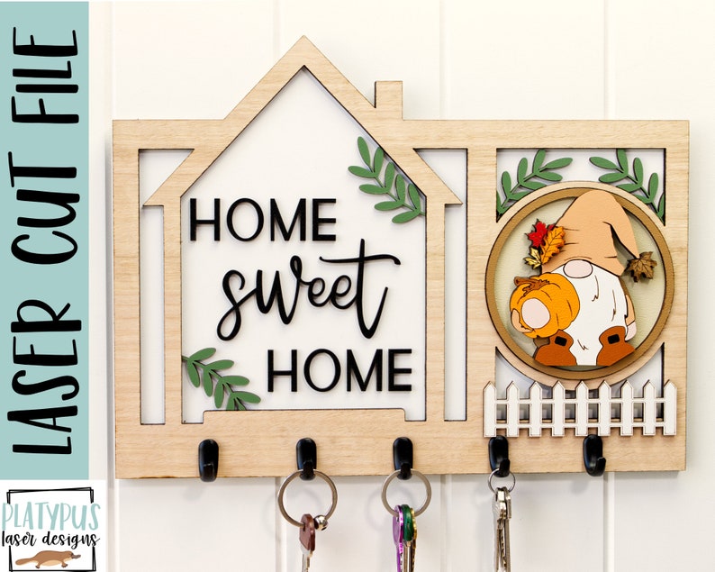 Home Sweet Home Key Sign- Welcome Sign SVG Laser File - Glowforge File ...