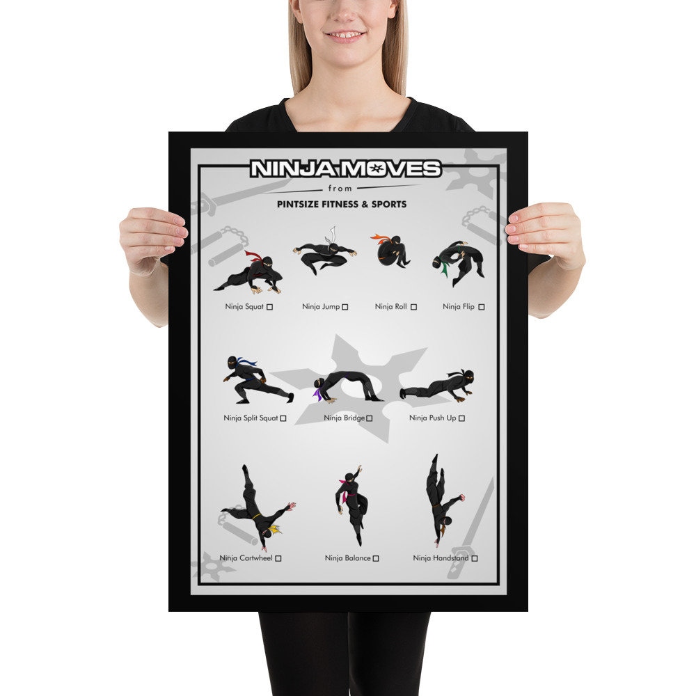Ninja Moves Poster for Kids - Etsy