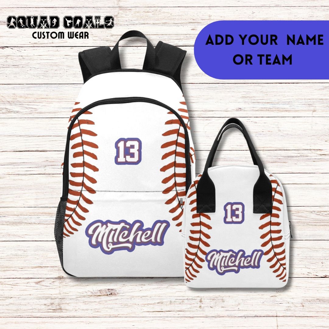 Personalized Baseball Backpack | Lunch Bag | Water Bottle | Customized ...