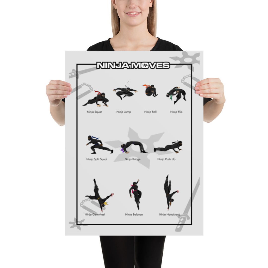 Ninja Moves Poster - Etsy