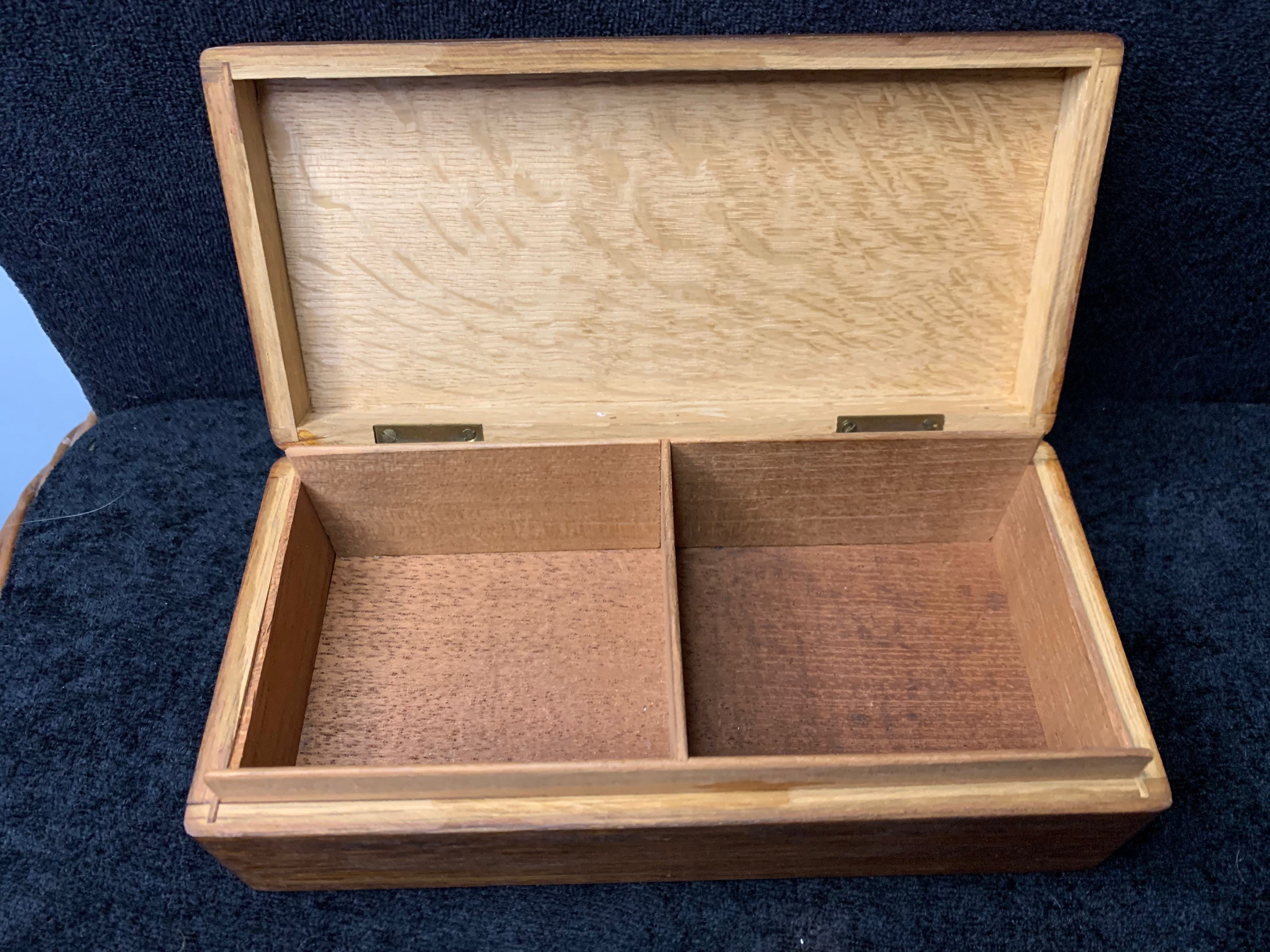 Vintage Oak Wooden Cigarette Box - Etsy