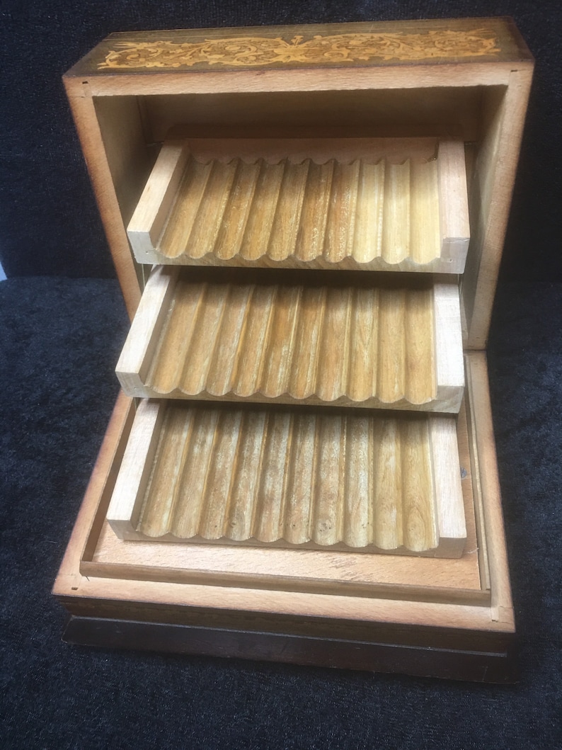 Stunning Vintage Sorrento Ware Inlaid Musical Cigarette Box - Etsy