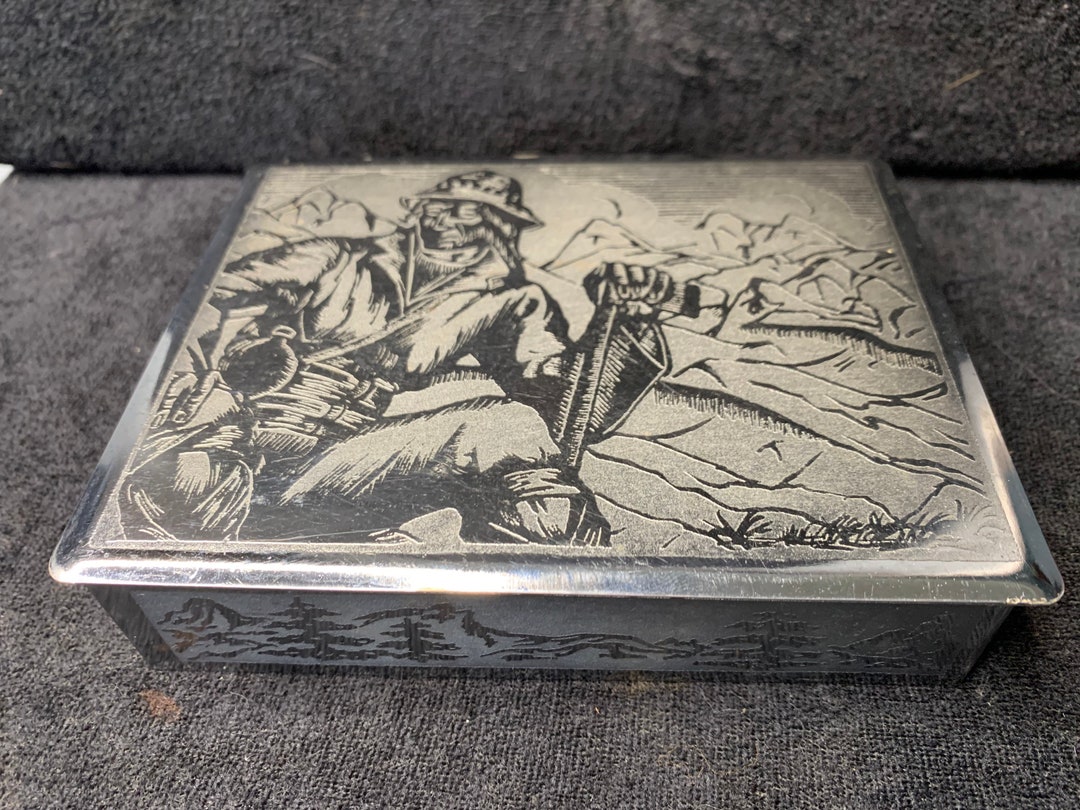 Vintage Etched Polish Cigarette Box 1970s With Original Receipt - Etsy