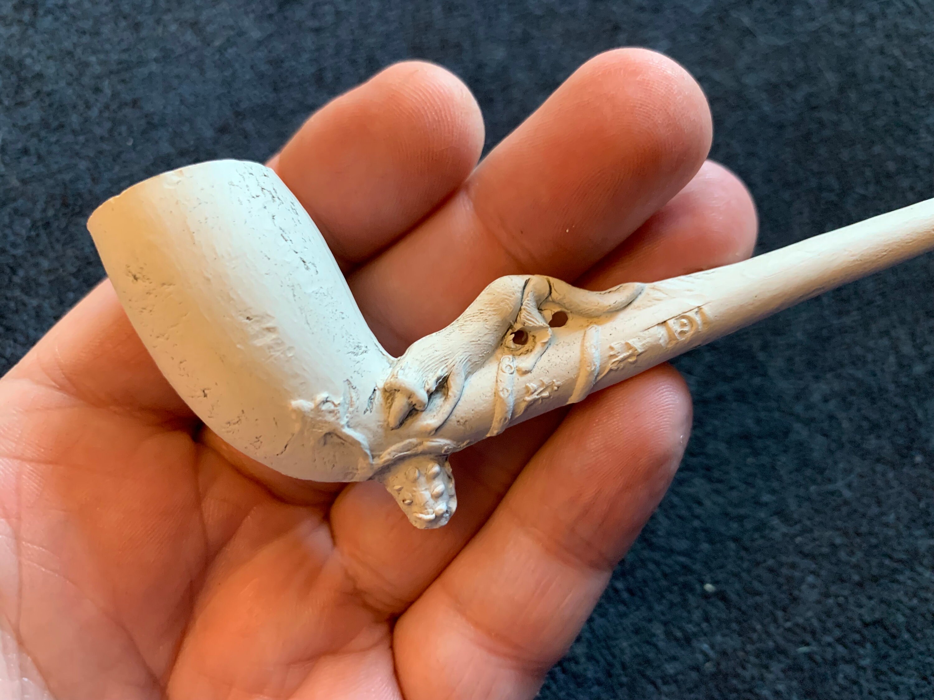 Antique Rare Unused 19th Century Fox Clay Pipe - Etsy