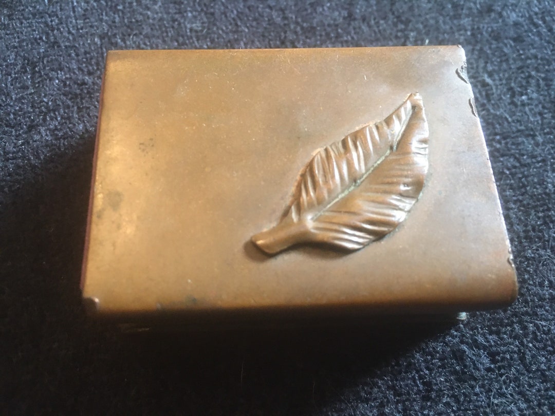 Antique Arts and Crafts Copper Match Box Sleeve / Holder - Etsy