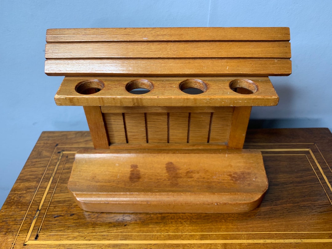 Vintage Wooden Pipe Rack Handmade - Etsy