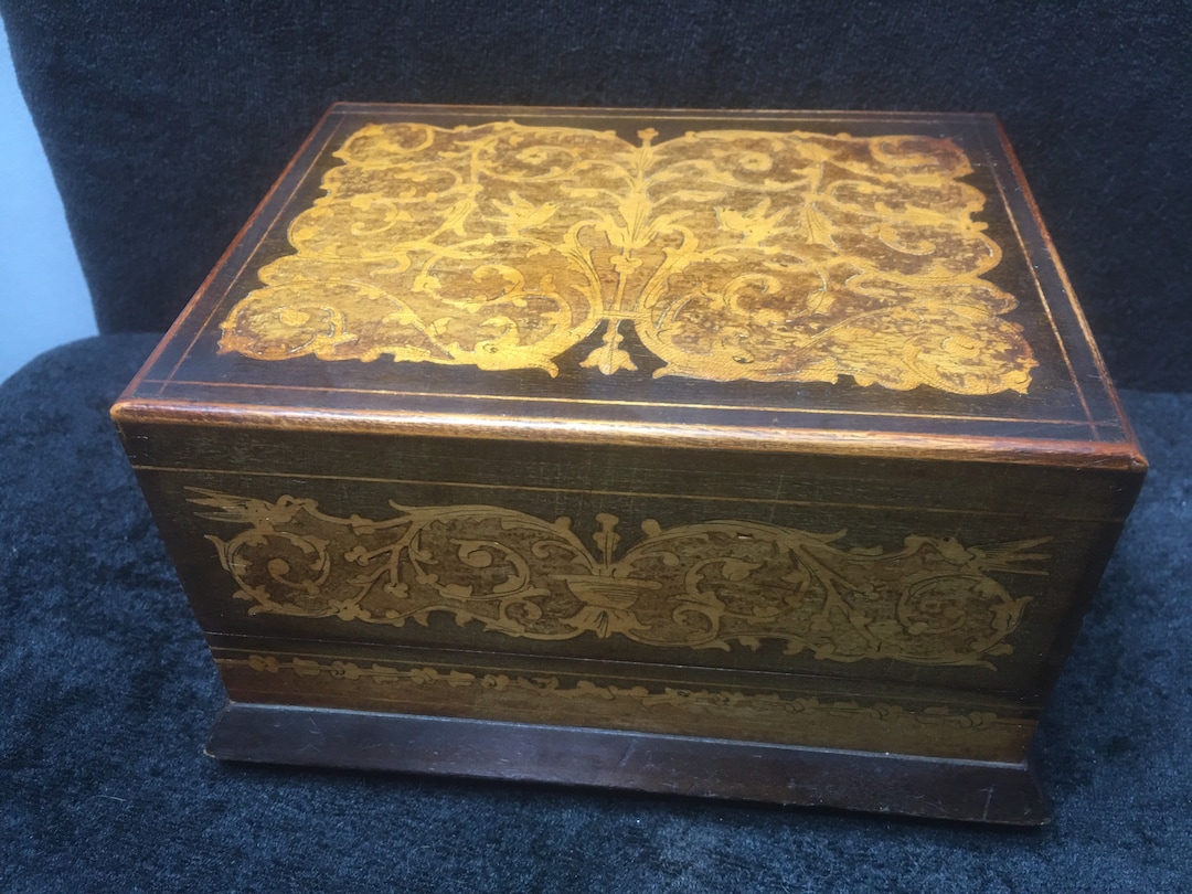 Stunning Vintage Sorrento Ware Inlaid Musical Cigarette Box - Etsy