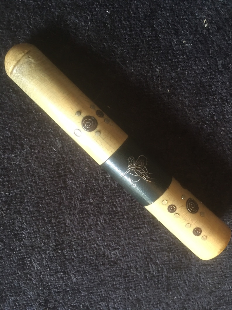 Antique Extra Large Meerschaum Cigarette Holder With Inlaid Silver Wire ...
