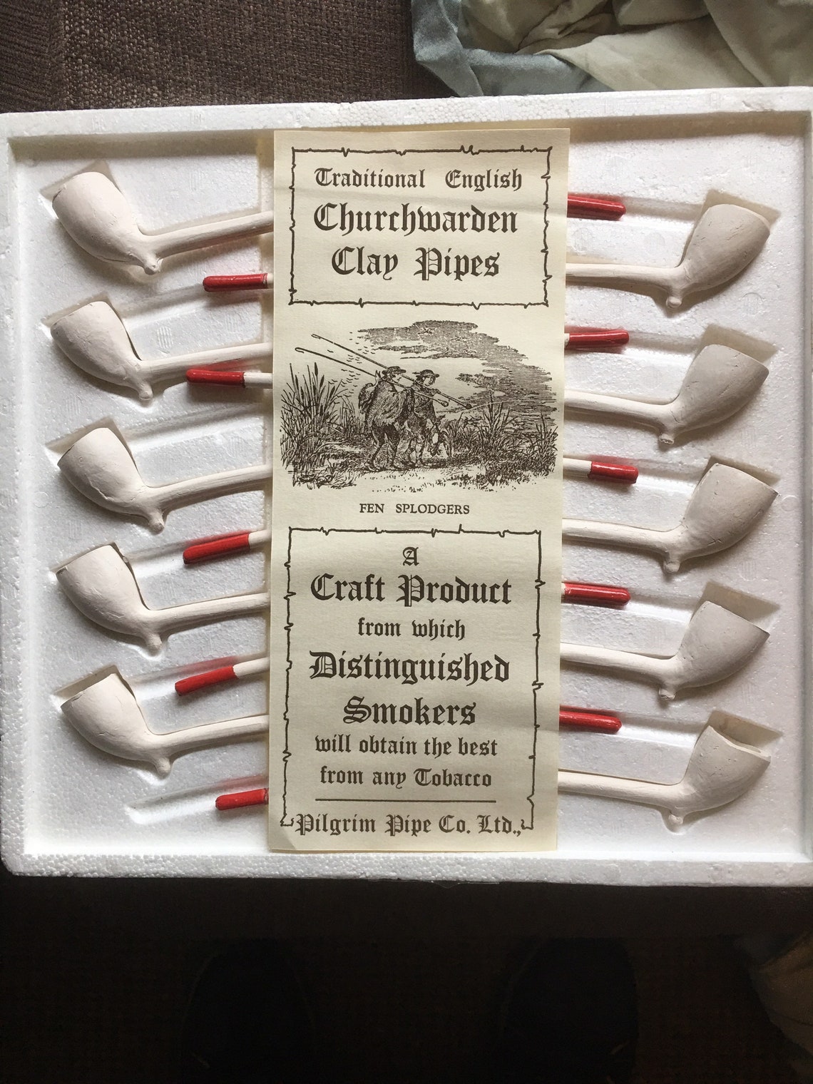 Vintage Unused 19th Century Plain Finish Clay Churchwarden Pipe 21cm ...