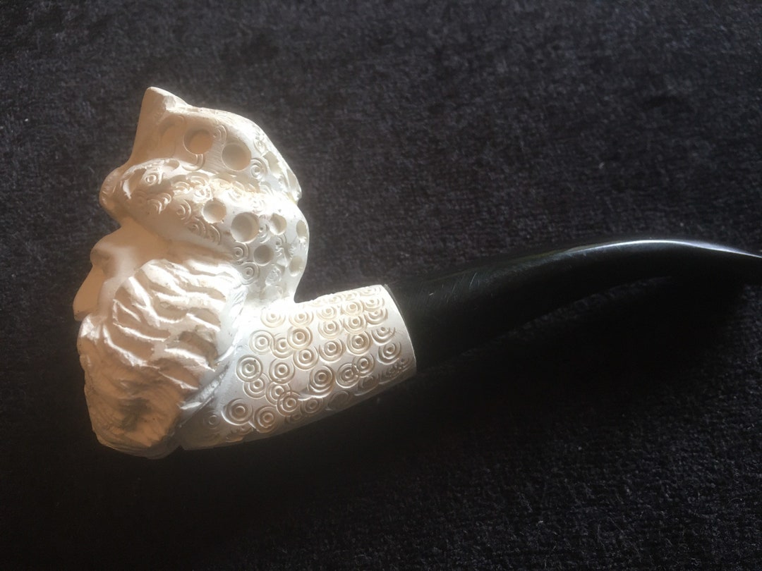 Vintage Unused Meerschaum Turk Head Clay Pipe - Etsy