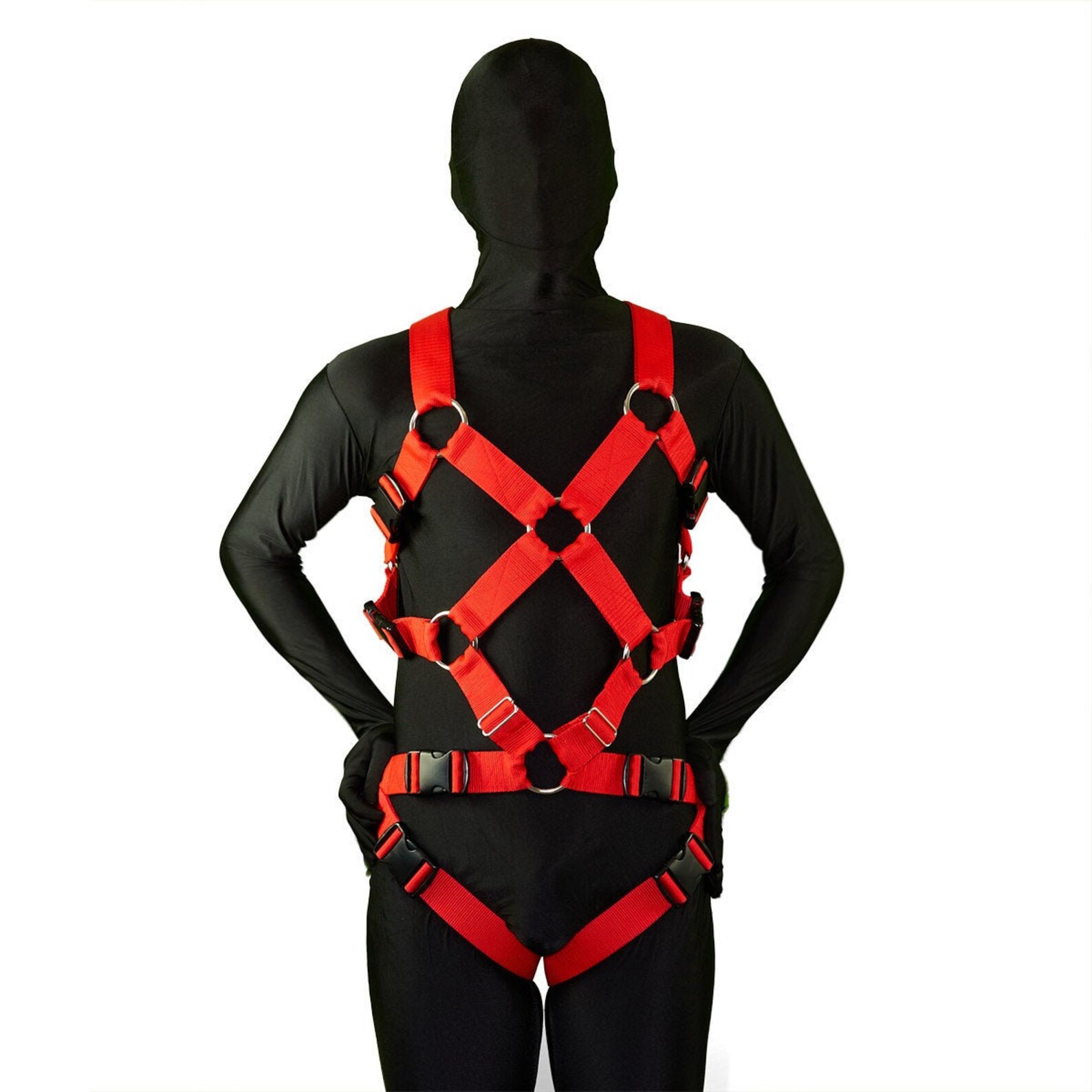 Full X Chest Harness With Leg Straps Body Harness, Webbing Harness ...