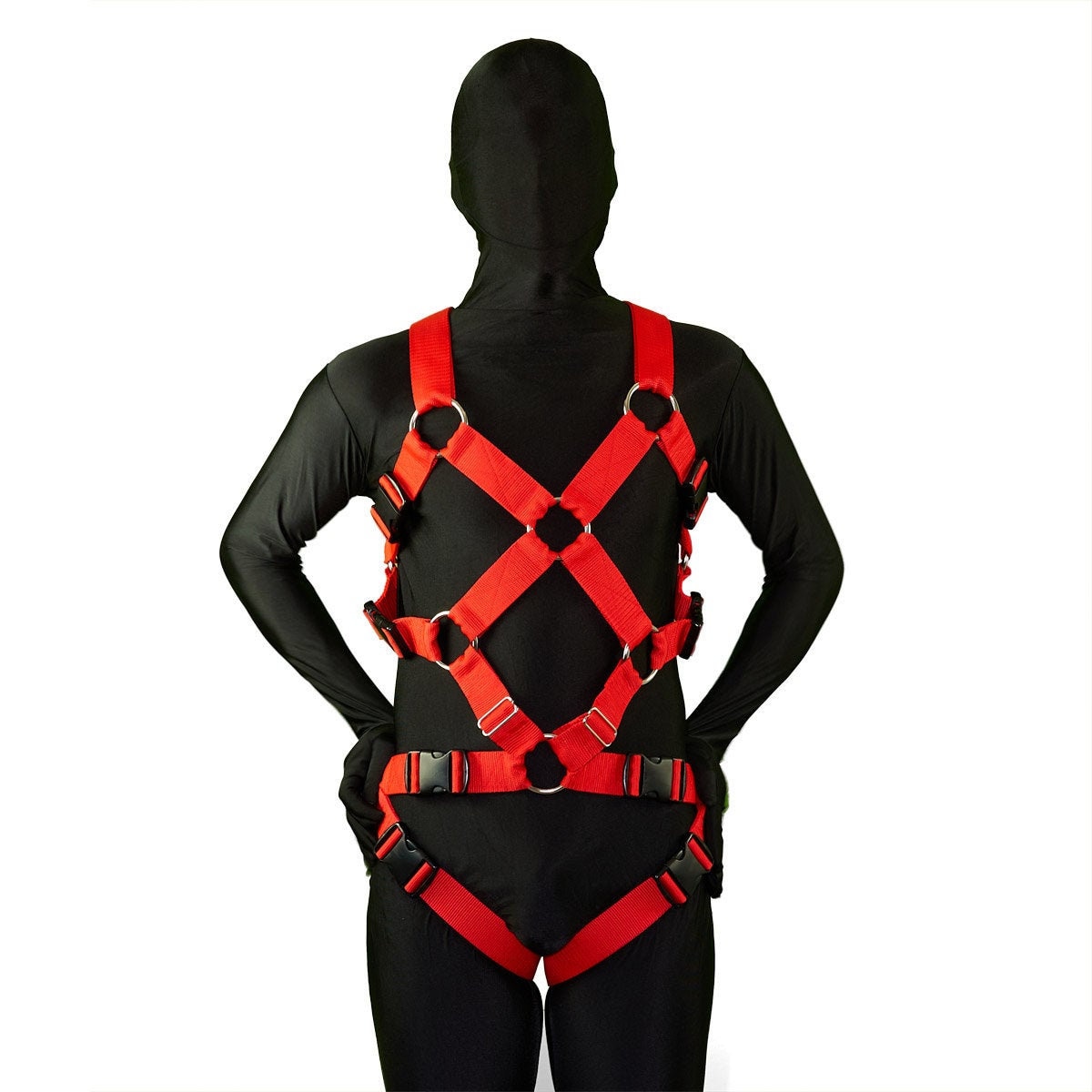 Full X Chest Harness With Leg Straps Body Harness, Webbing Harness ...