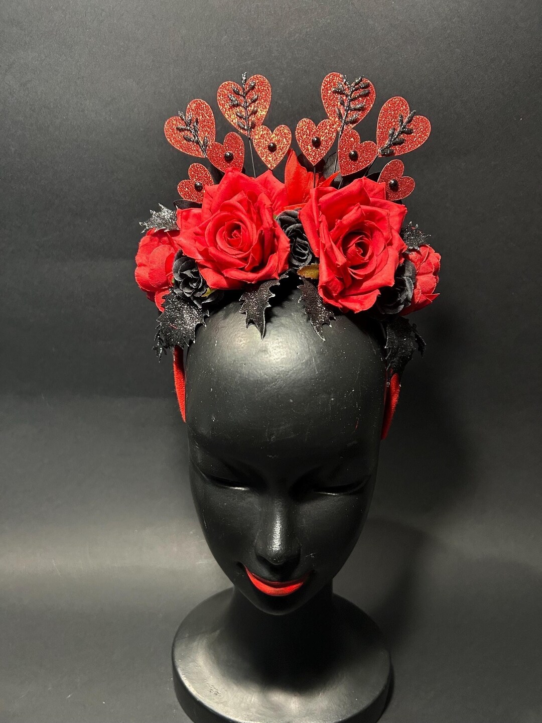Queen of Hearts Headpiece Crown Tiara - Carnival - Alice in Wonderland ...
