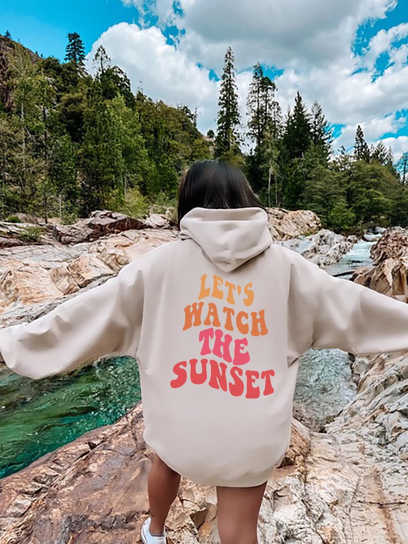 Lets Watch The Sunset Hoodie And Sweatshirt Aesthetic Hoodie Etsy
