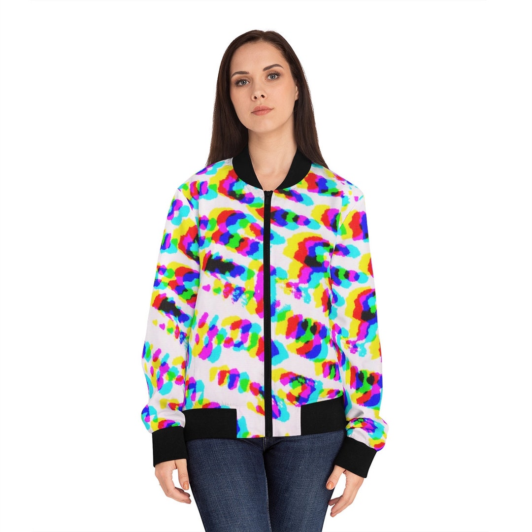 Hypnotic Leopard Print Women's Bomber Jacket - Etsy