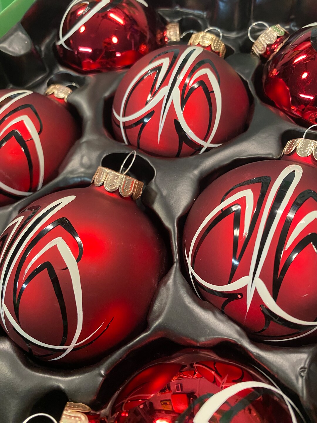 Christmas Ornaments Pinstriped - Etsy