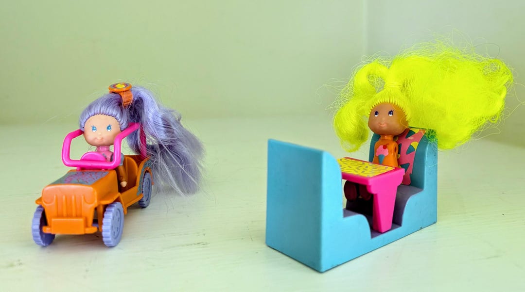 WEE WILD THINGS 1987 Zany Janey and Jeep Car Rhoda Soda Diner Seats ...