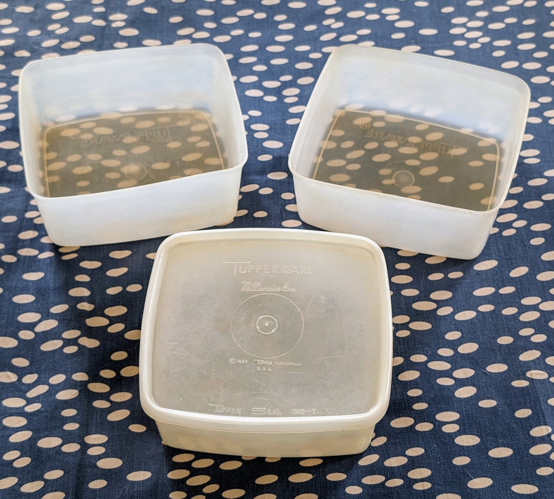 Set Lot 3 Vintage Tupperware Containers #311-5 With A #310-7 Lid Tupper ...