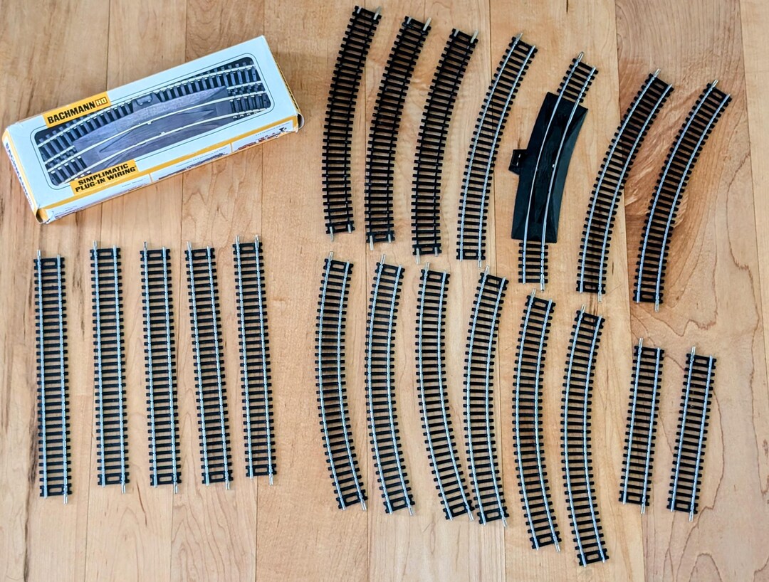 10pc Bachmann HO Gauge Track Set Steel Item 44-2771 Curved and Straight ...