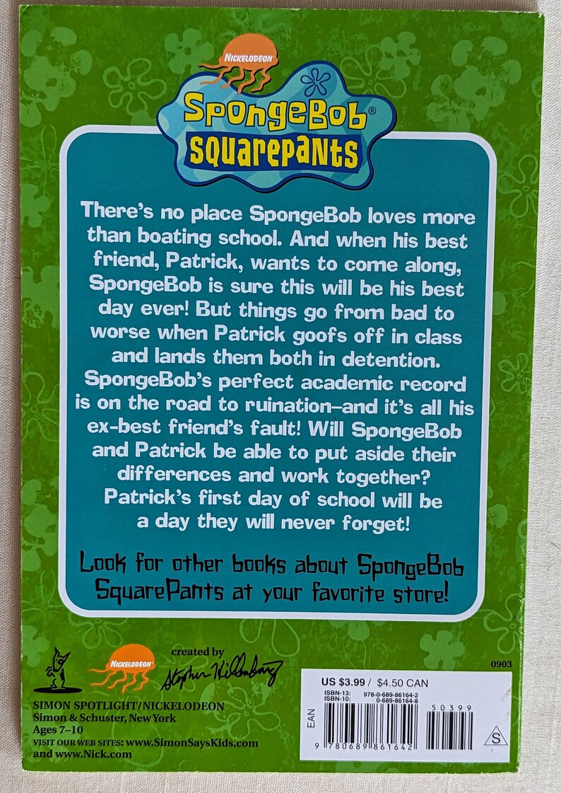 Spongebob Squarepants New Student Starfish Nickelodeon Scholastic Kids ...