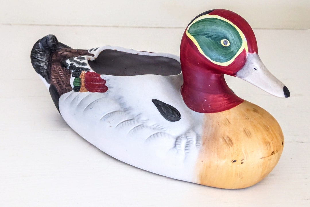 Vintage 1970s Balos Chicago Made in Taiwan Mallard Duck Vase Planter ...