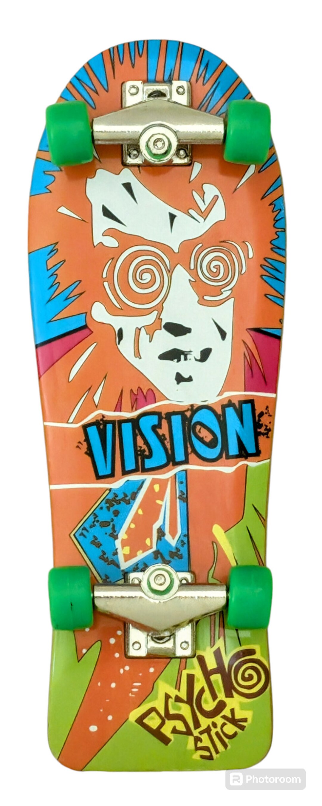 Vintage Tech Deck JUMBO Psycho Stick Vision RARE Finger Board Green ...