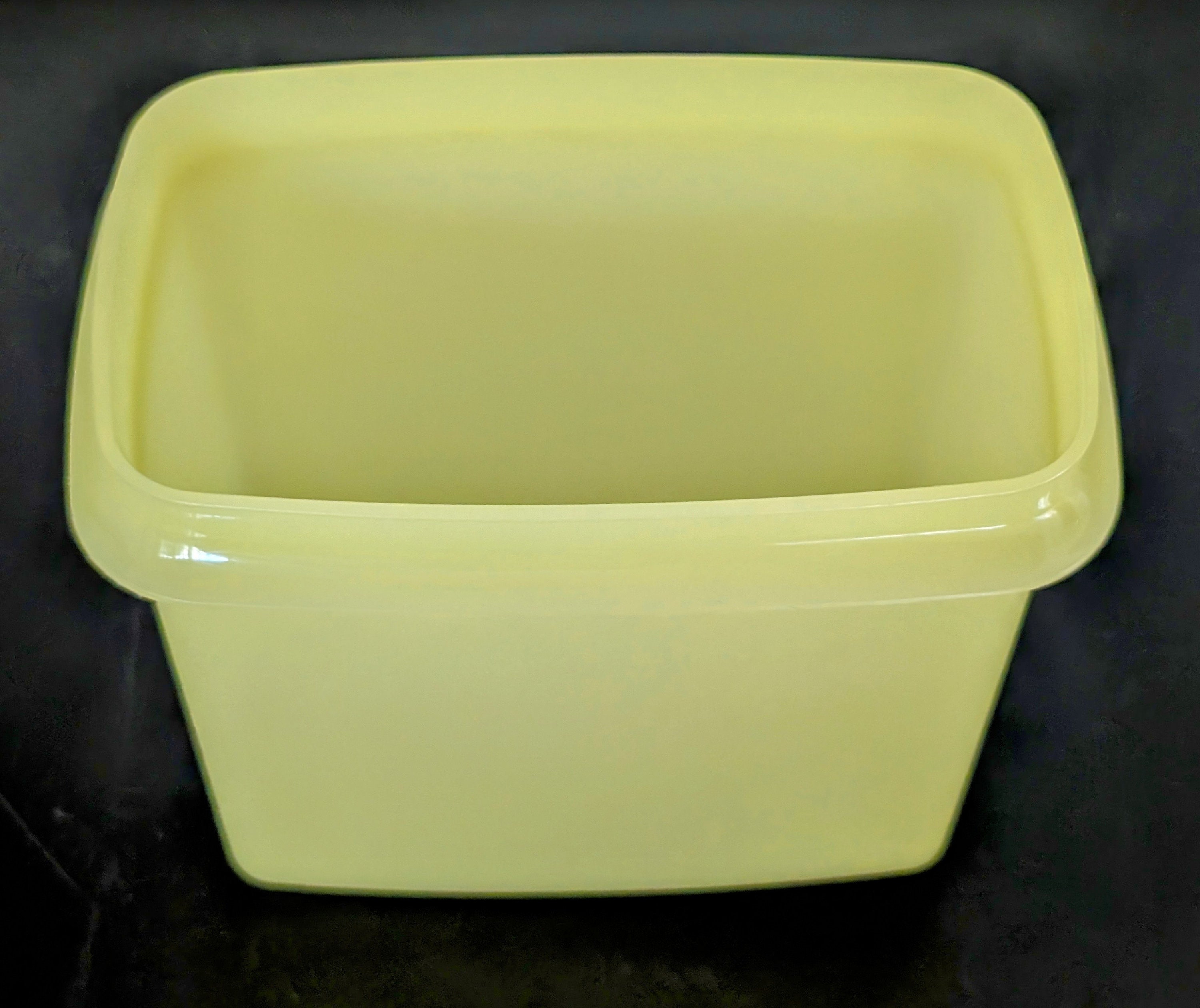 Vintage 1970 Tupperware Storage Container #1243-12 Shelf Saver Yellow ...