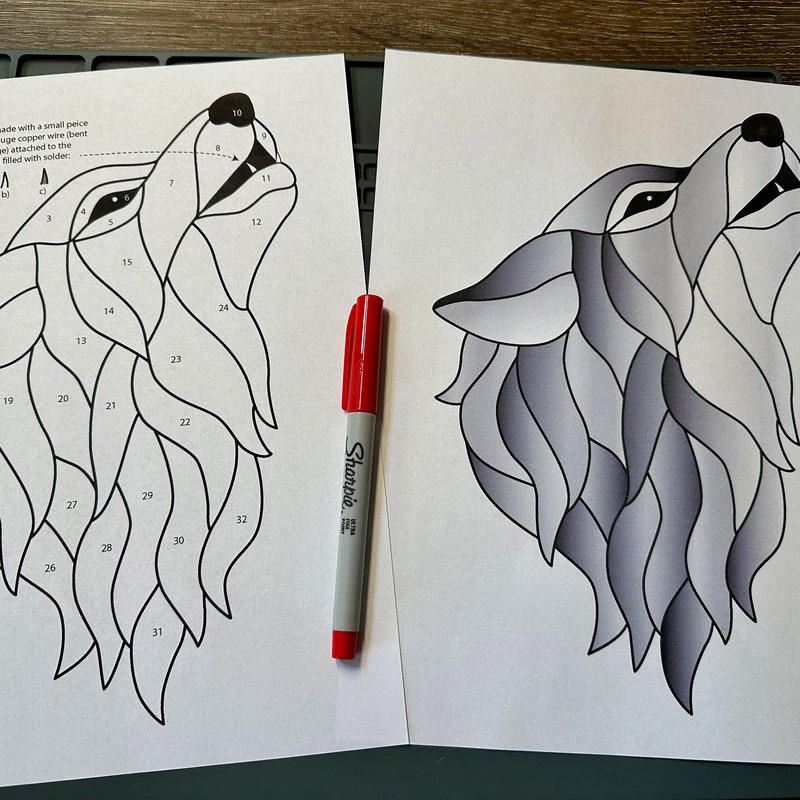 Wolf Stained Glass - Etsy