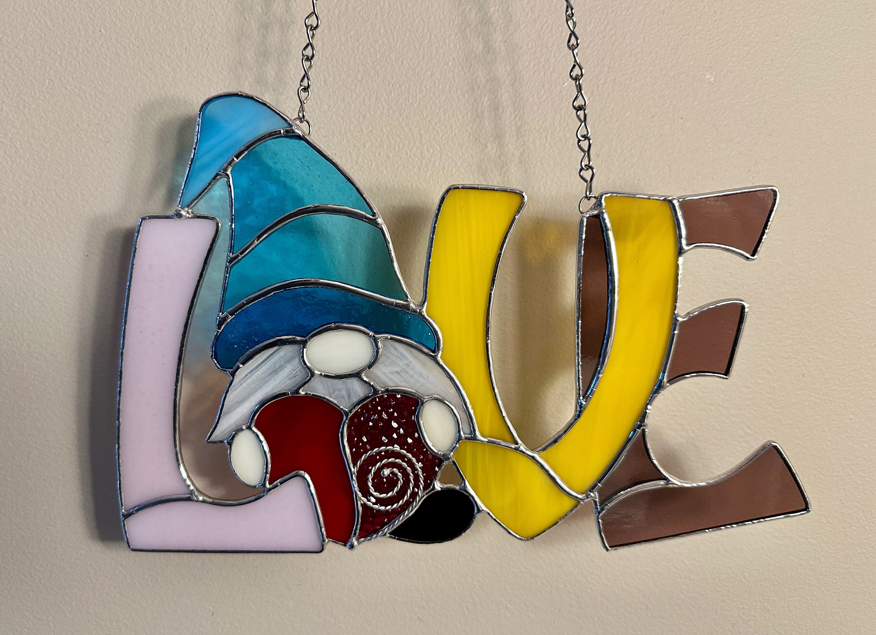 Digital (PDF) Stained Glass Pattern - LOVE and Gnome With Heart - Etsy