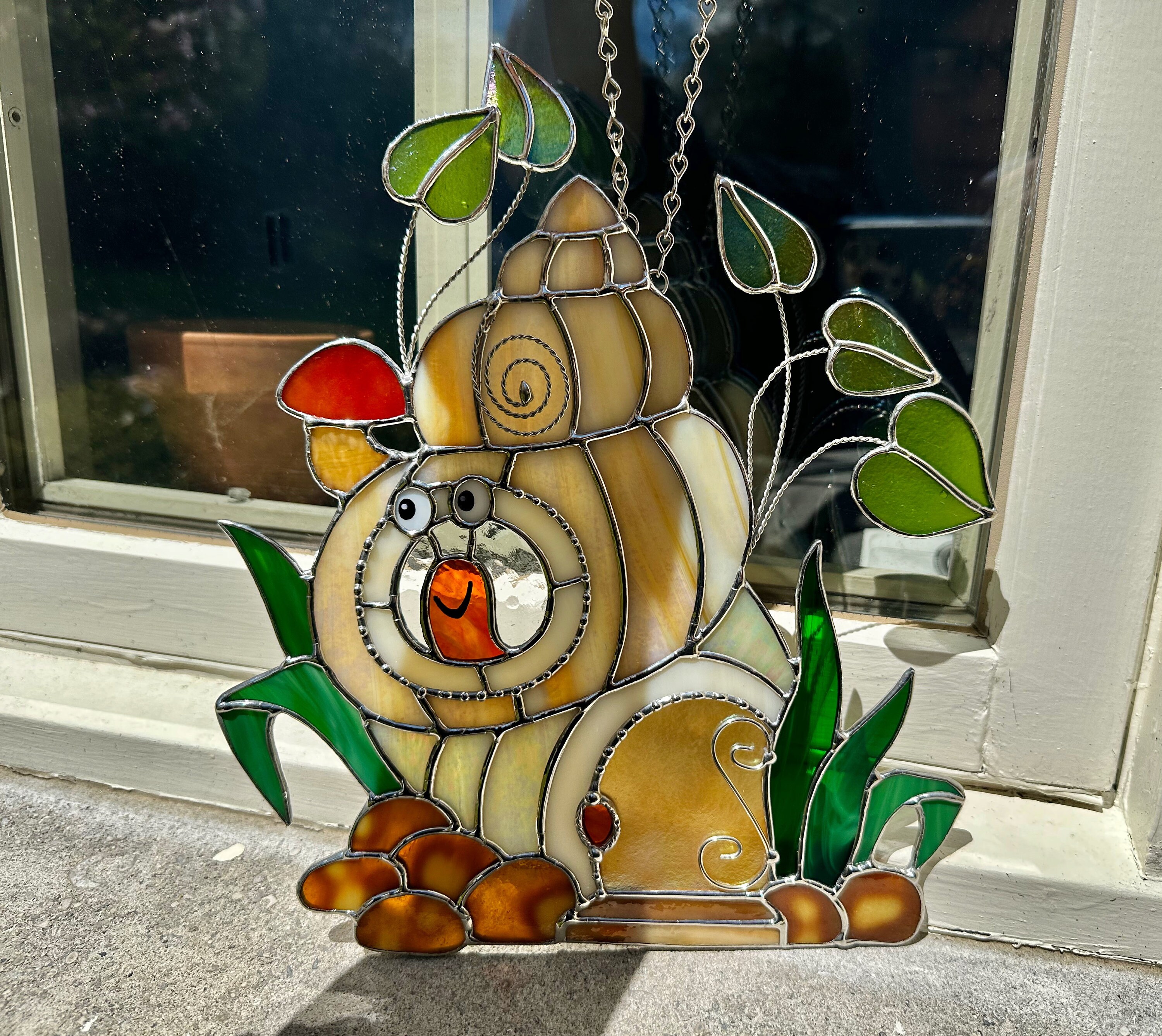 Whimsical Snail Shell House With a Happy Snail in the Window - Etsy
