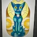 Digital (PDF) Stained Glass Pattern - Whimsical Siamese Cat With ...