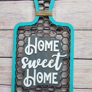 Home Sweet Home Rustic Farmhouse Decor Sign Chicken Wire Pattern Decor ...