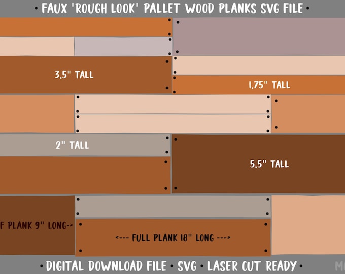 Pallet Wood Planks Svg Laser Cut File Faux Pallet Wood Svg Glowforge ...