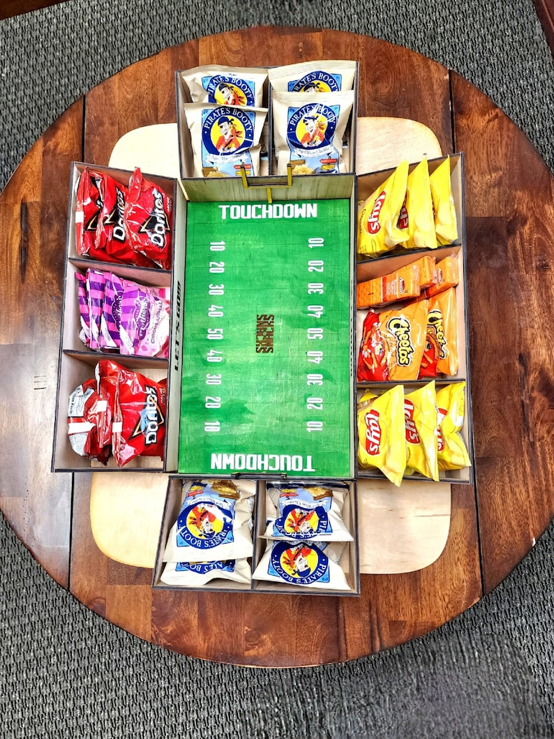 Football Snack Stadium SVG - Laser Cut Svg File - Football Stadium Tray ...